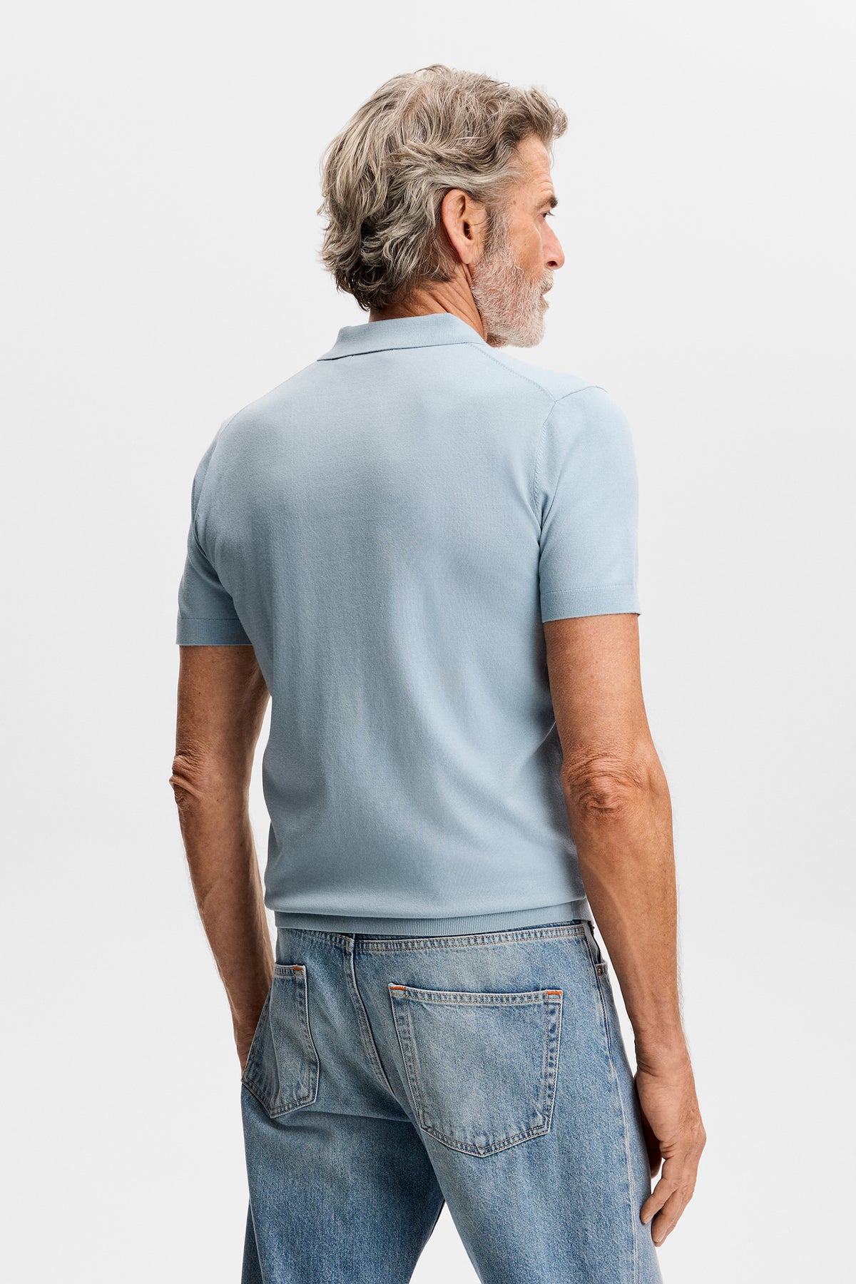 Ridge Knitted Polo / Forget-Me-Not – J.Lindeberg