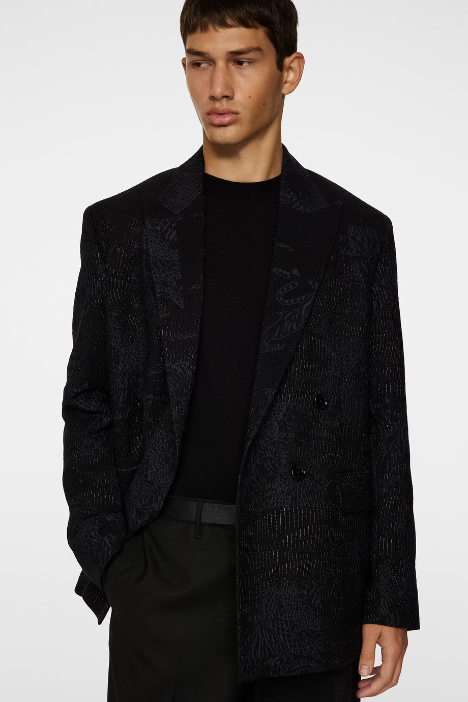David U Jacquard Blazer / Black – J.Lindeberg