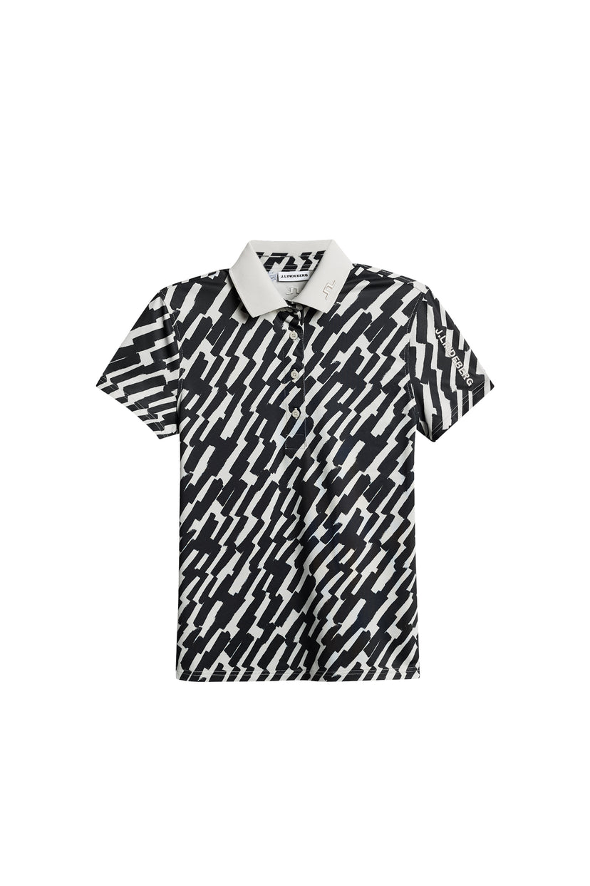 Tour Tech Print Polo / Oak Moonbeam M – J.Lindeberg