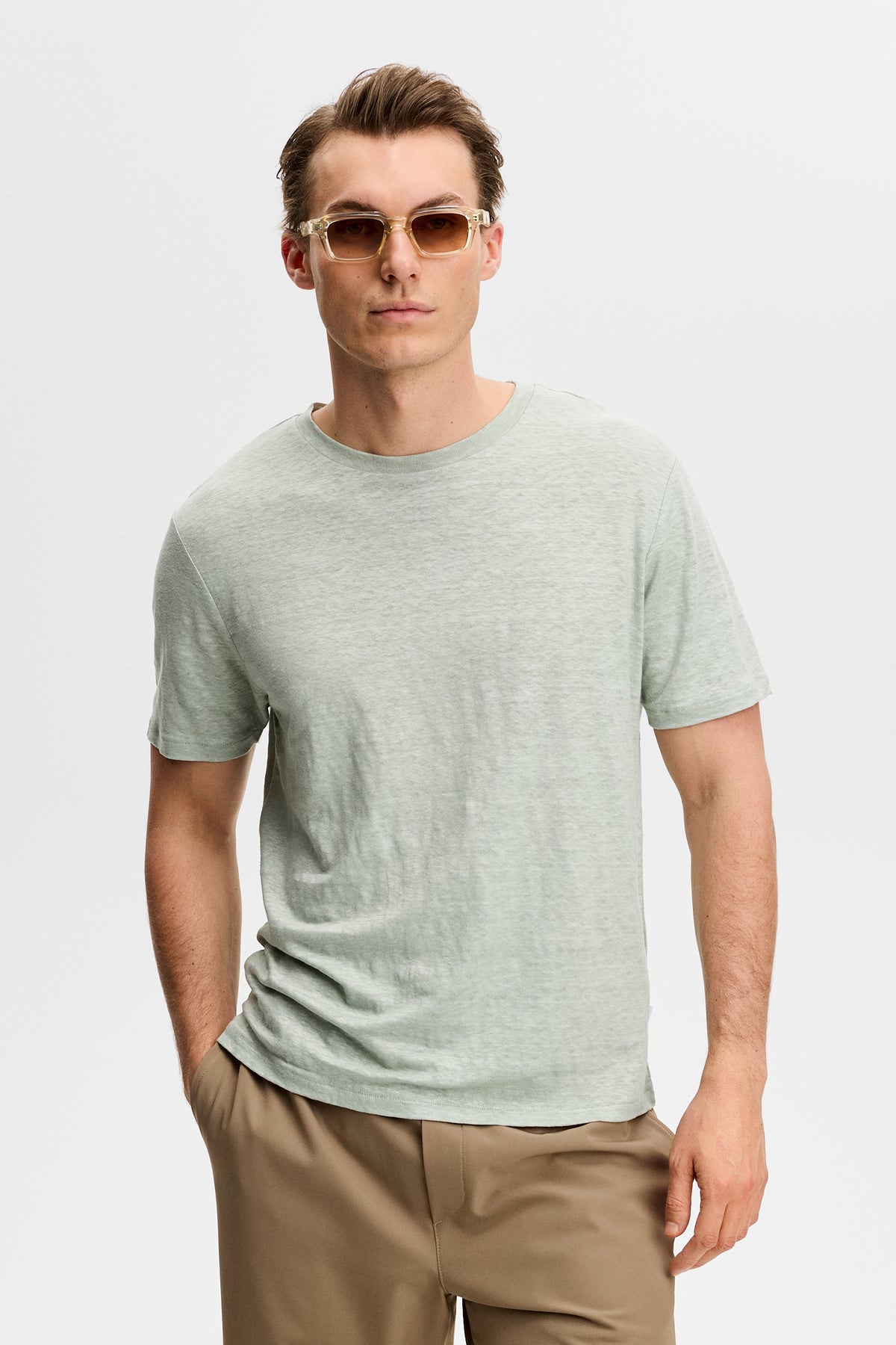 Coma Linen Tee / Jadeite – J.Lindeberg