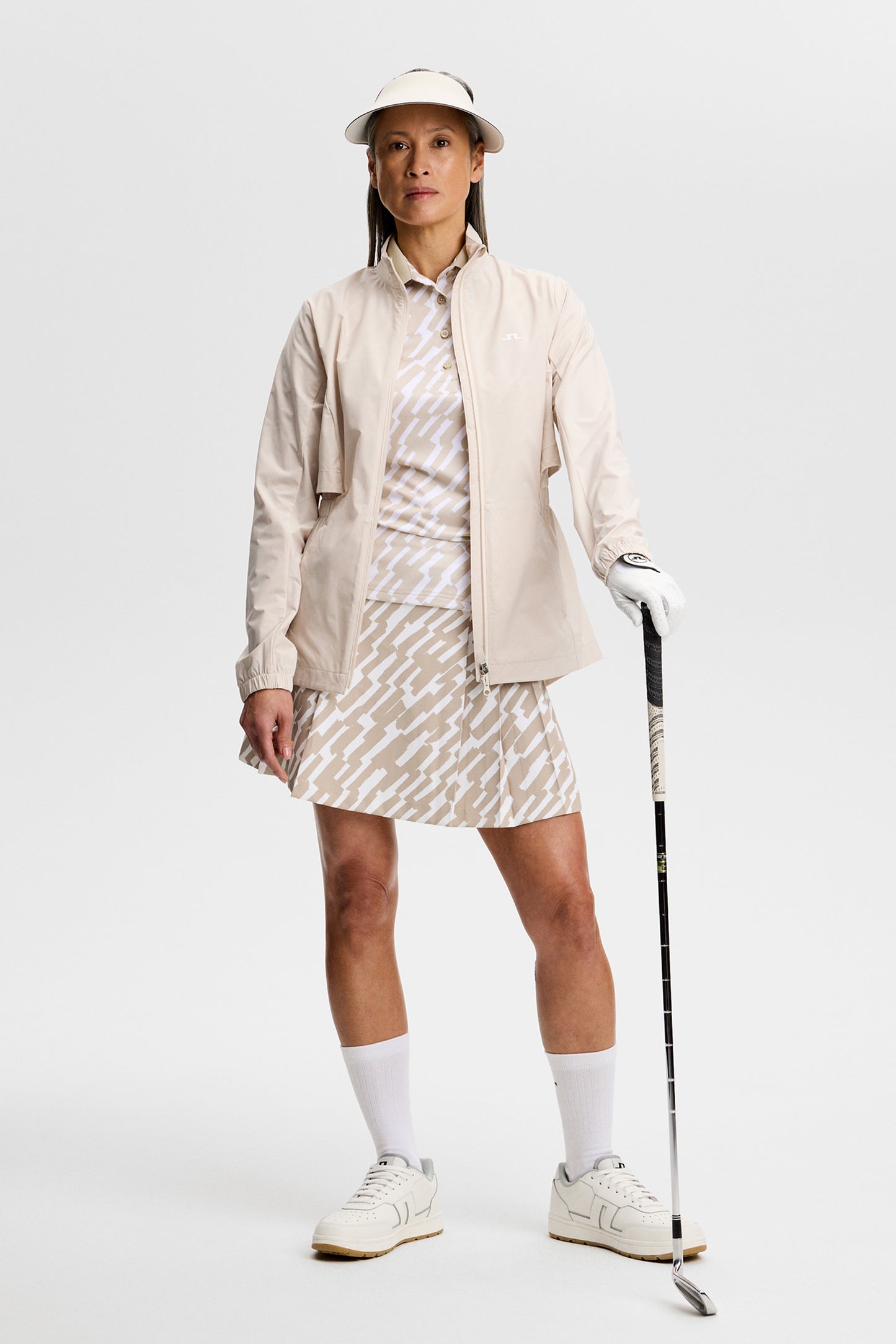 Tour Tech Print Polo / Oak Island Fossil M – J.Lindeberg