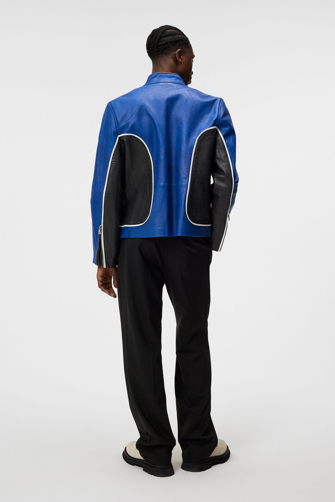 Morris Leather Biker Jacket / Nautical Blue – J.Lindeberg