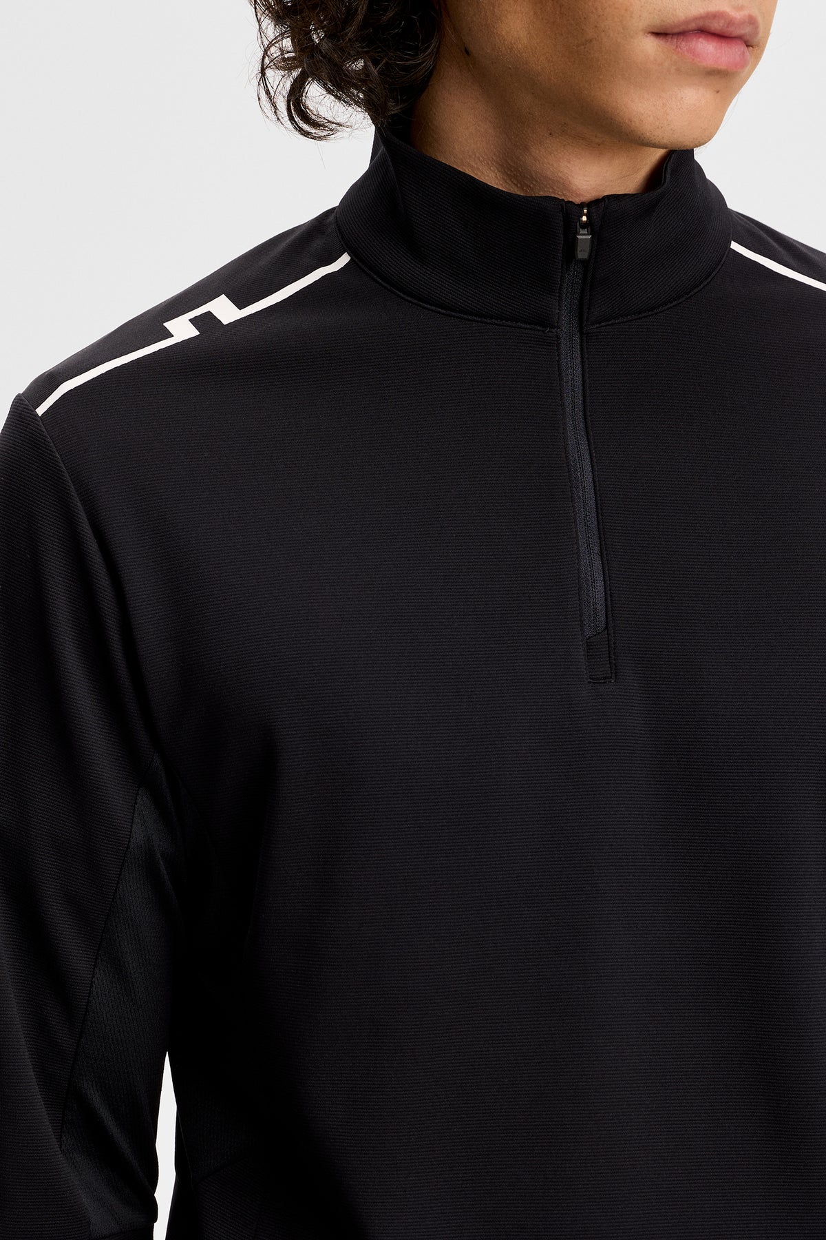 Leon Quarter Zip Mid Layer / Black – J.Lindeberg