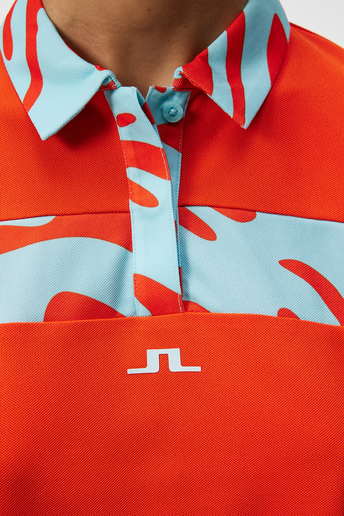Zahara Long Sleeve Polo / Tangerine Tango – J.Lindeberg