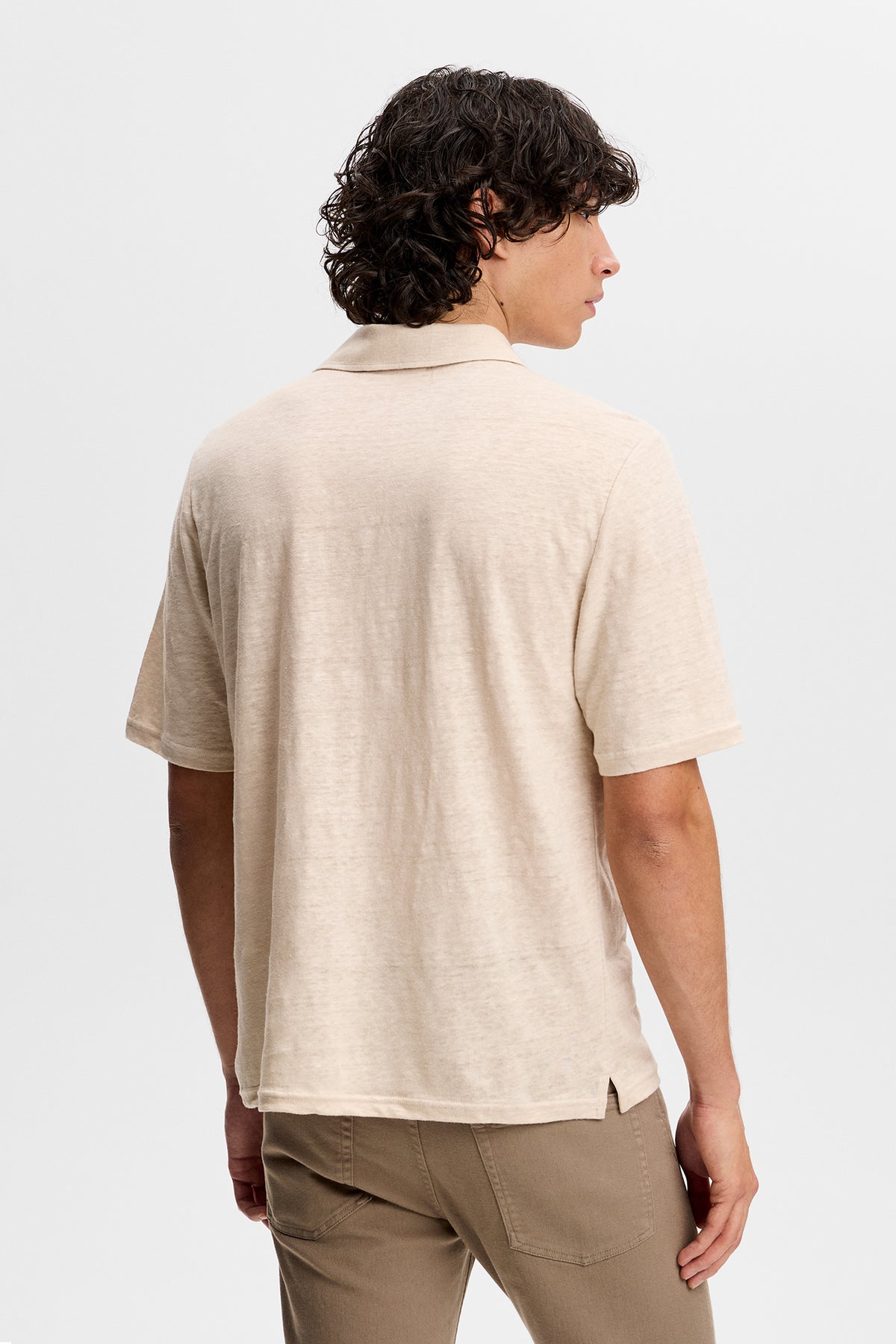 Roy Linen Polo / Moonbeam – J.Lindeberg