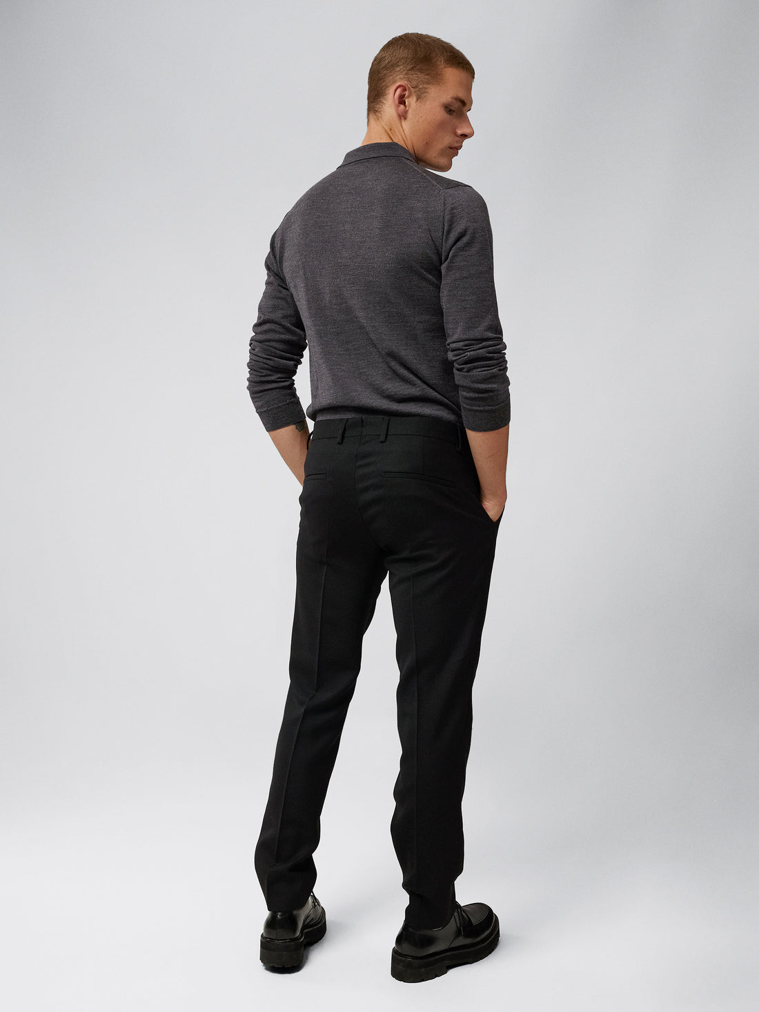 Noel Light Merino Polo Shirt / Dark Grey Melange – J.Lindeberg
