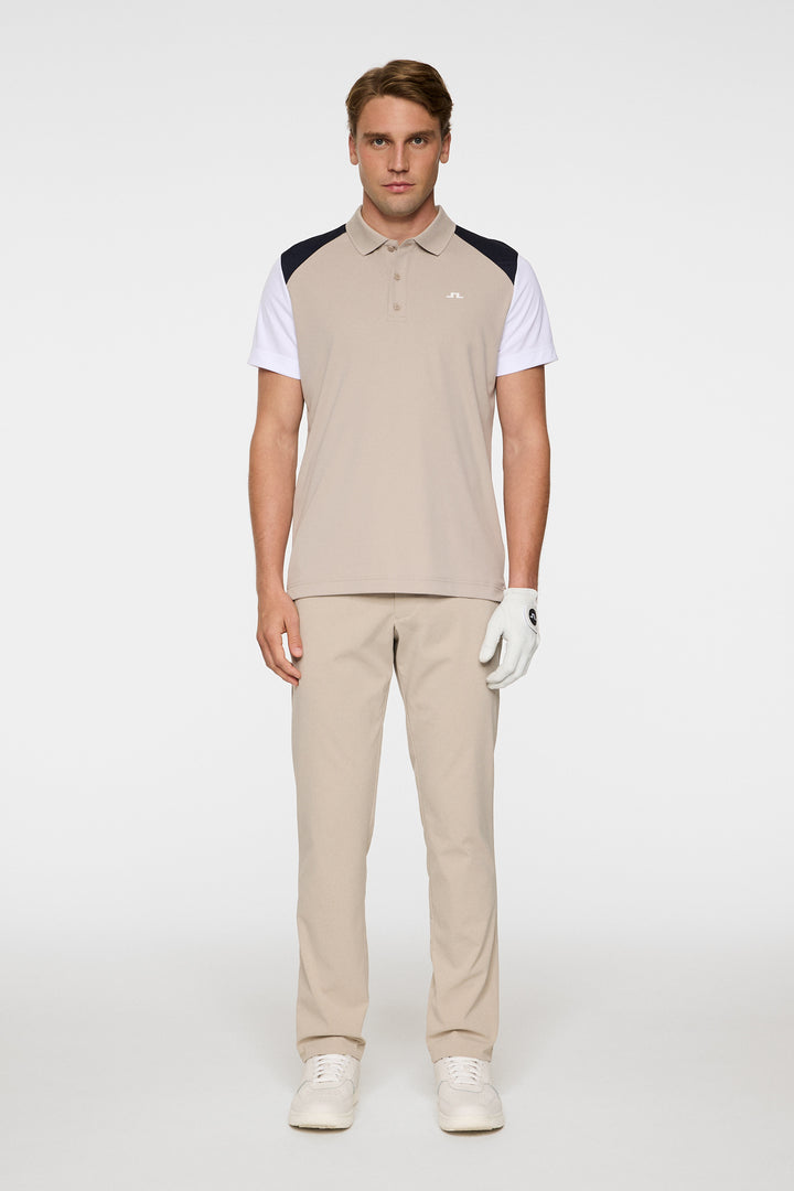 Block Polo / Oyster Brown – J.Lindeberg