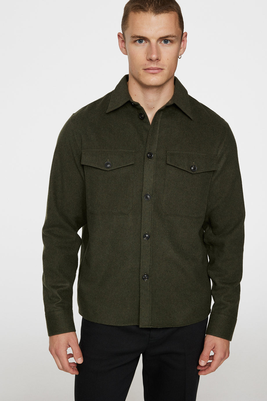 Flat Wool Overshirt / Forest Green – J.Lindeberg