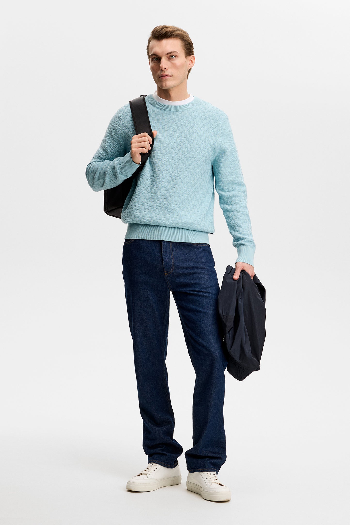 Arthur Knit Org Cotton / Forget-Me-Not – J.Lindeberg