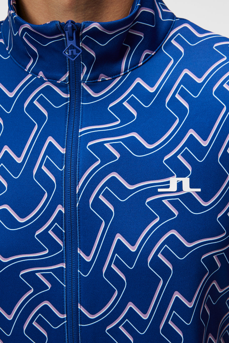 Callum Print Zip Jacket / Outline Bridge Wave Blue – J.Lindeberg