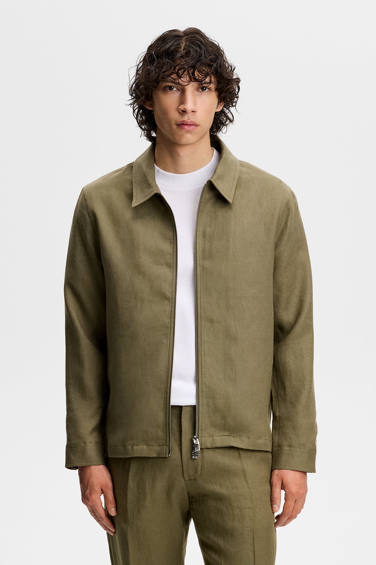 Julius Drape Linen Overshirt / Kalamata – J.Lindeberg