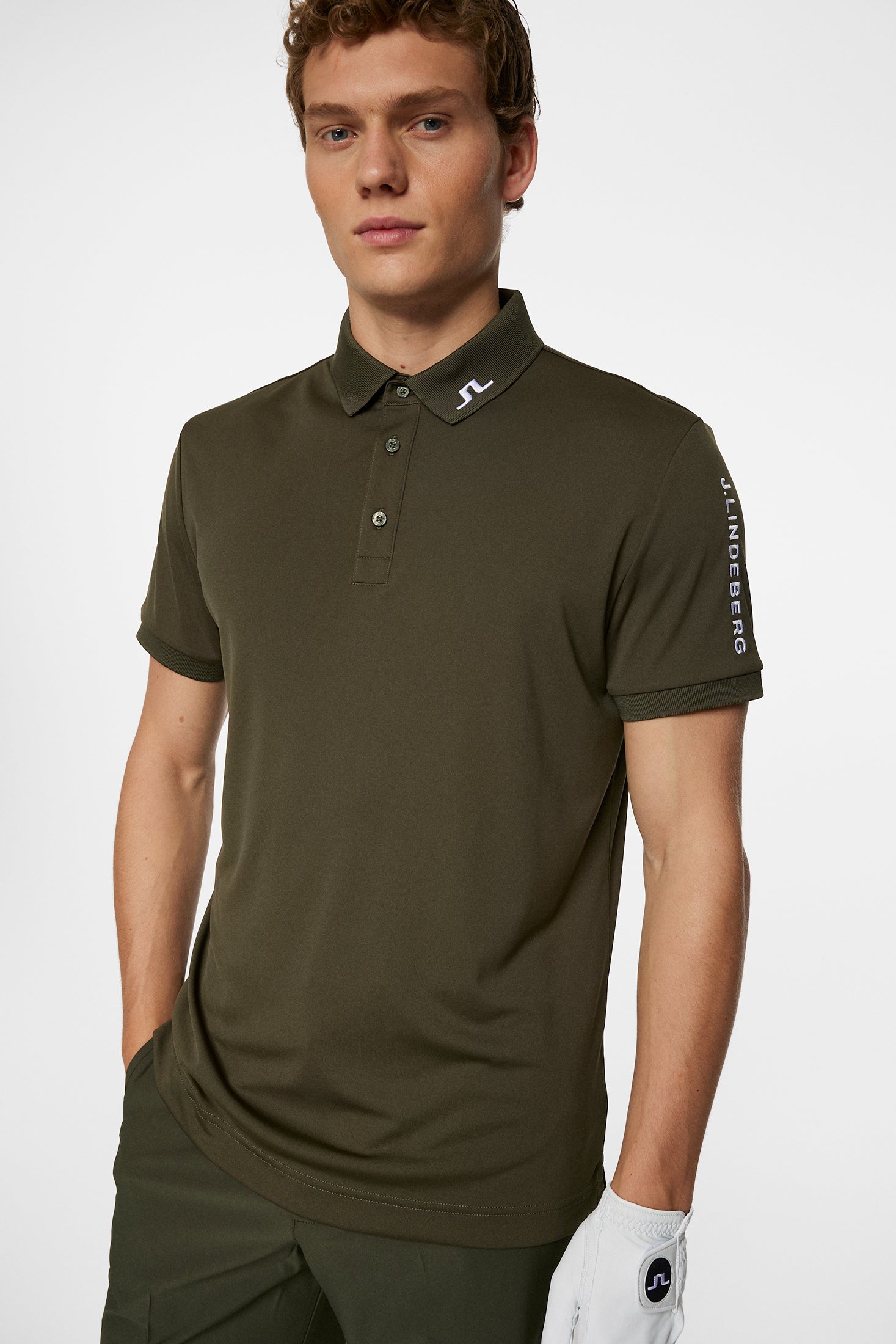 Tour Tech Slim Fit Polo / Forest Green – J.Lindeberg EU