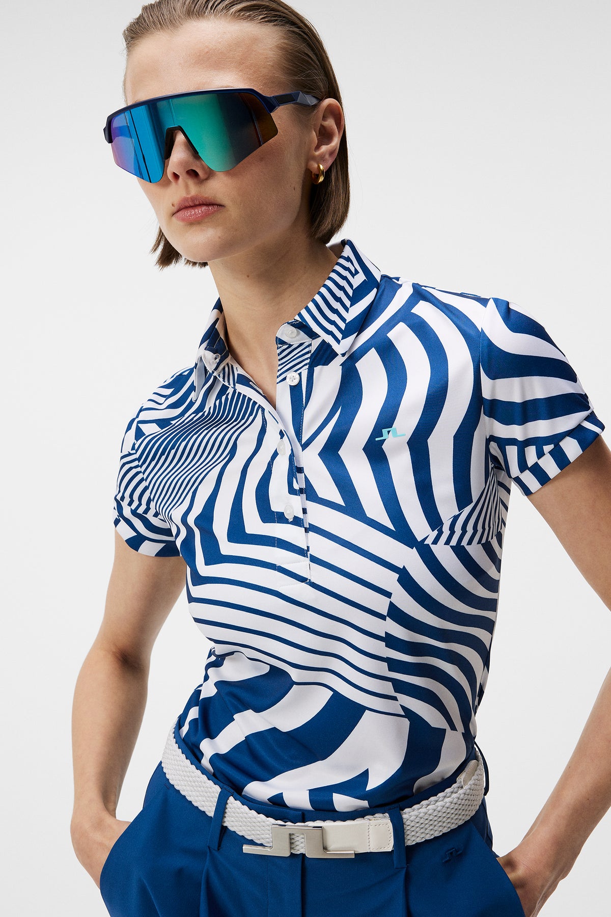 Hailey Print Polo / Dazzle Wave Estate – J.Lindeberg