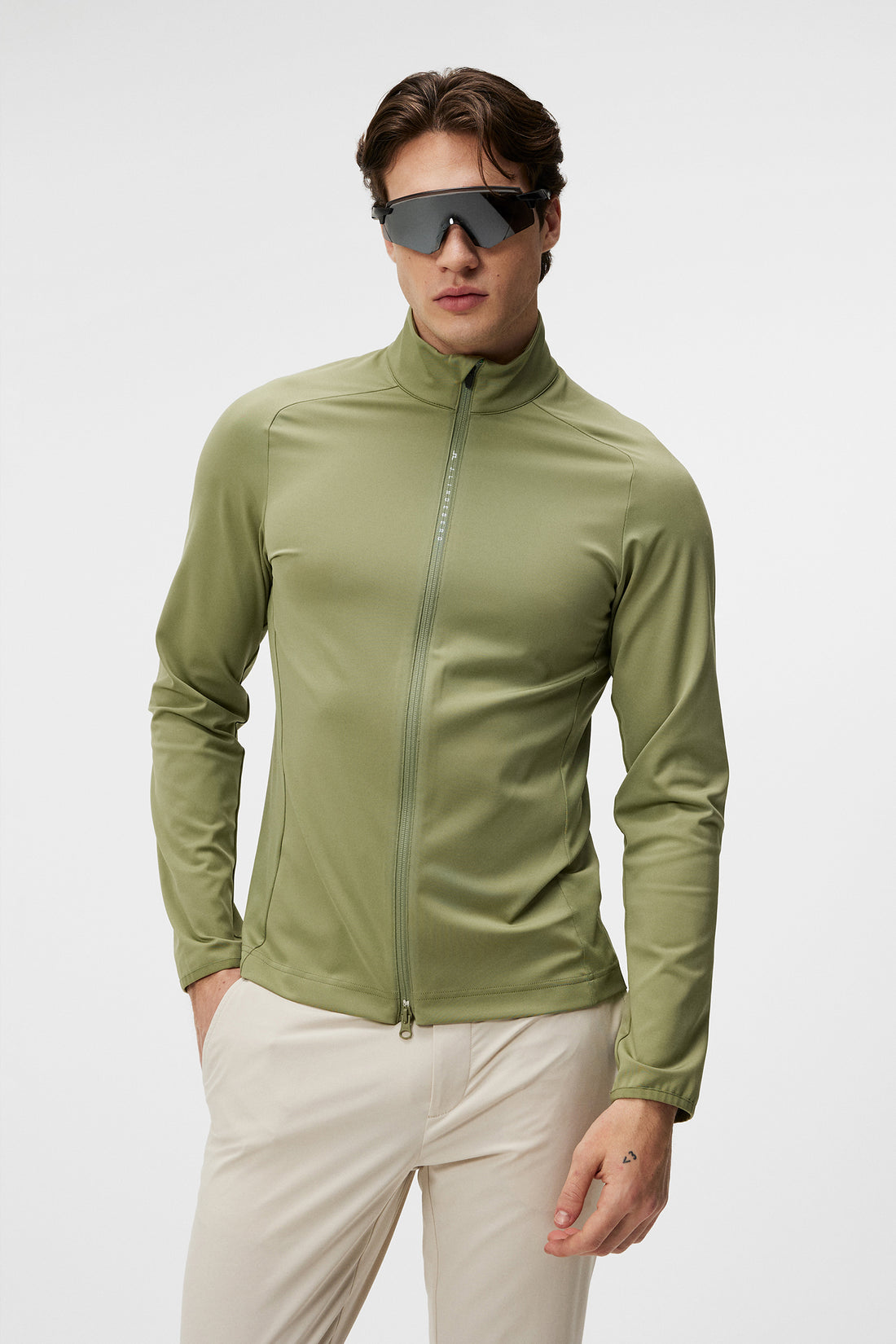 Melker Mesh Mid Layer / Oil Green – J.Lindeberg