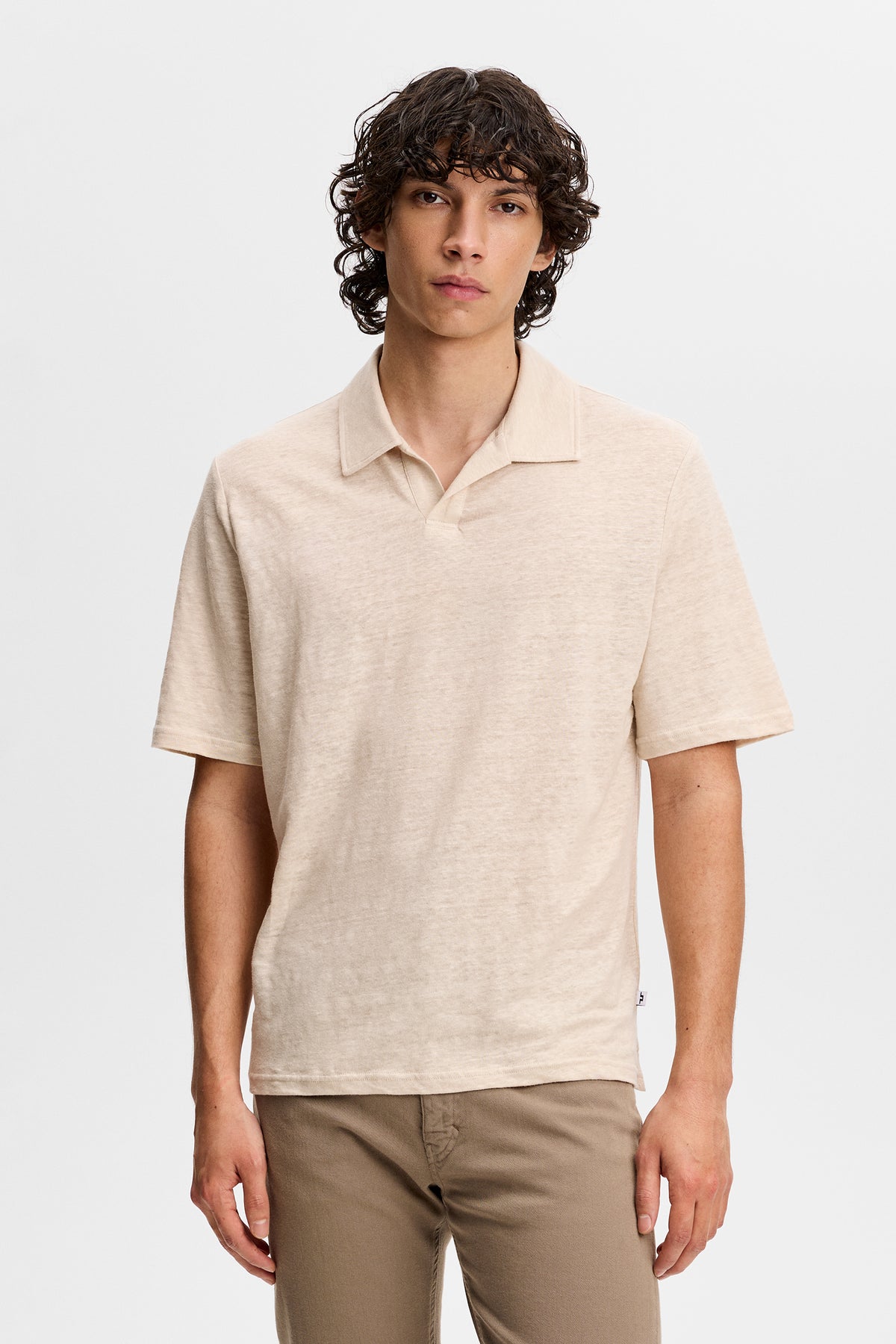 Roy Linen Polo / Moonbeam – J.Lindeberg