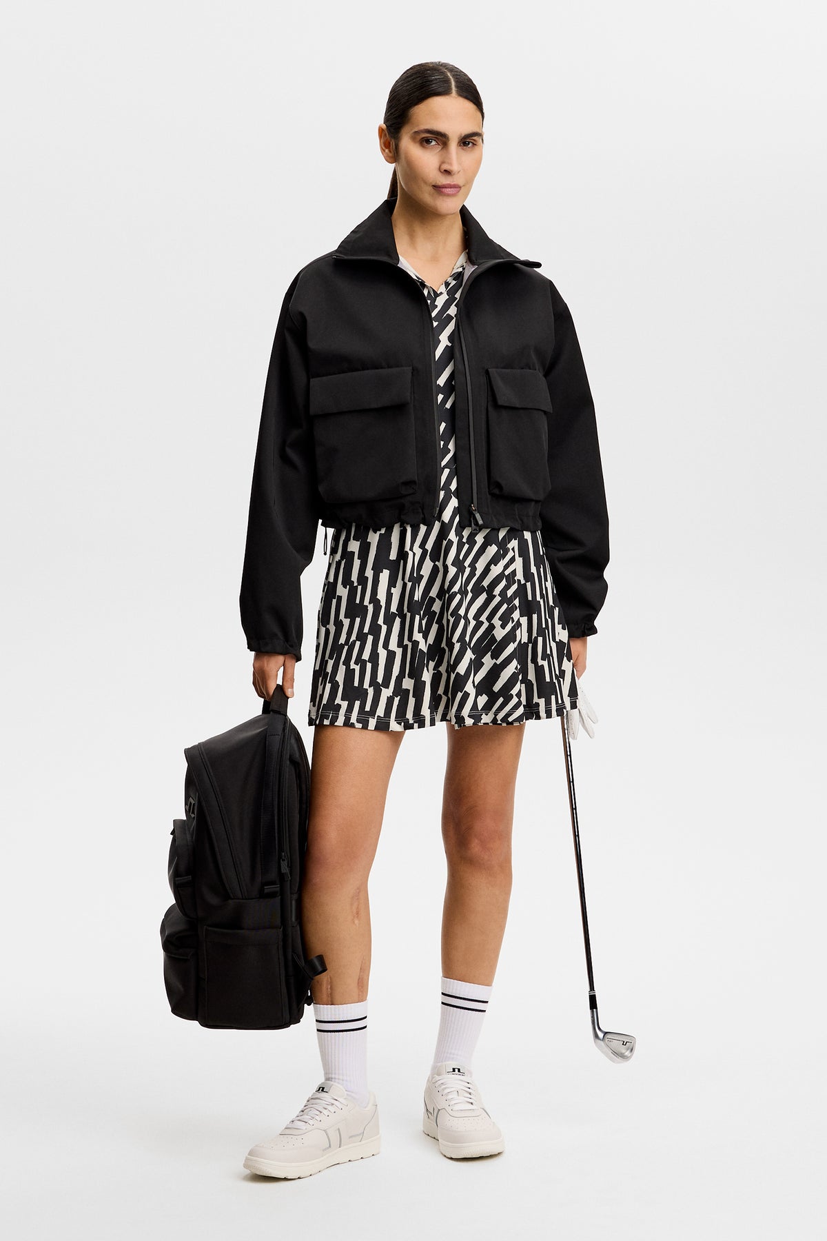 Dana Printed Dress / Oak Moonbeam M – J.Lindeberg