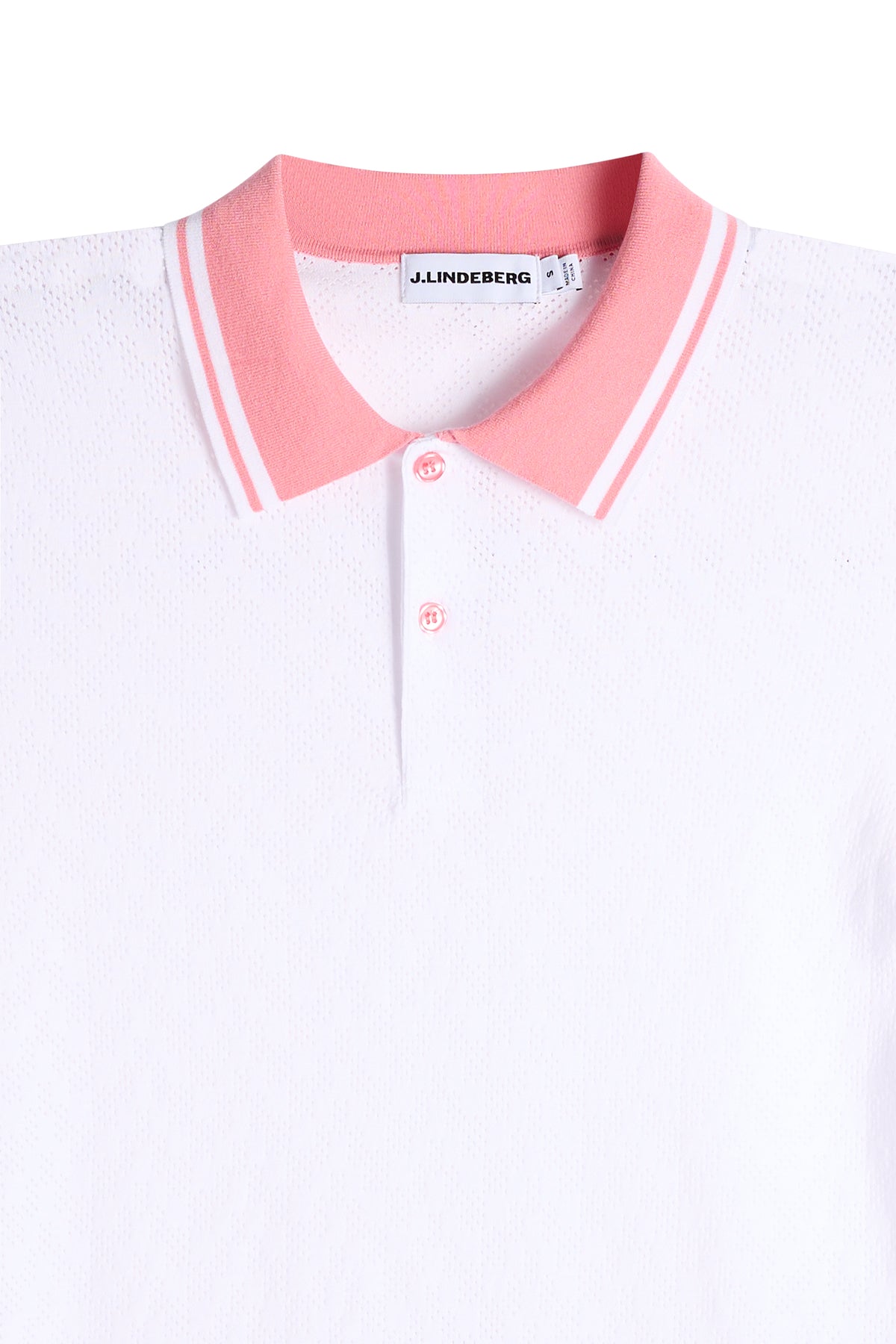 Polly Pointelle Polo / White – J.Lindeberg