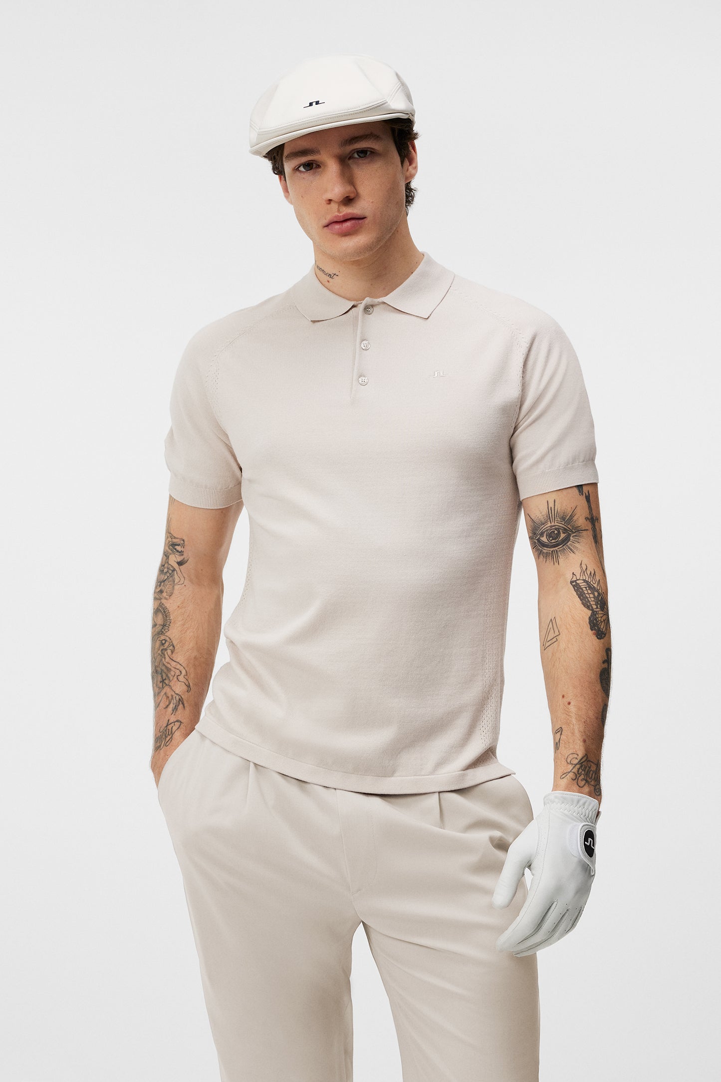 Martin Knit Polo / Moonbeam – J.Lindeberg