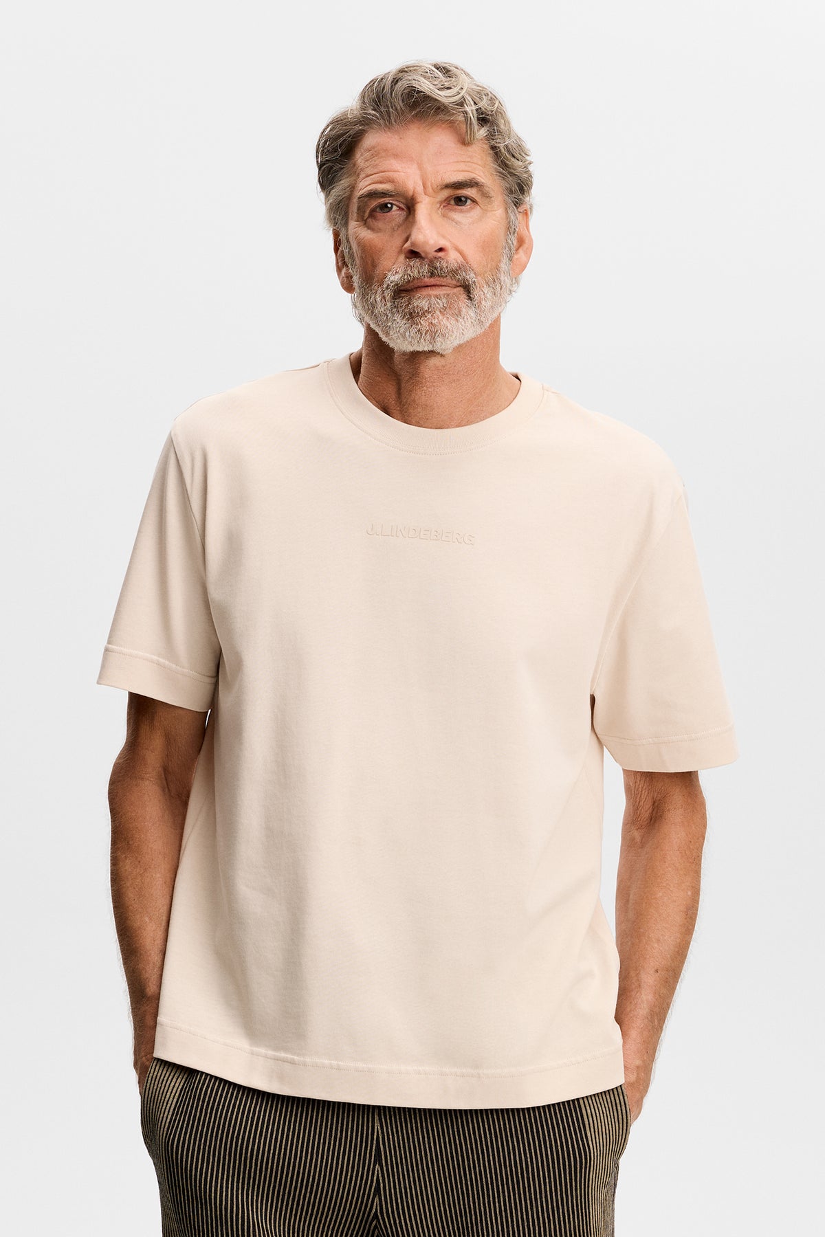 Hale Heavy Logo T-shirt / Moonbeam – J.Lindeberg