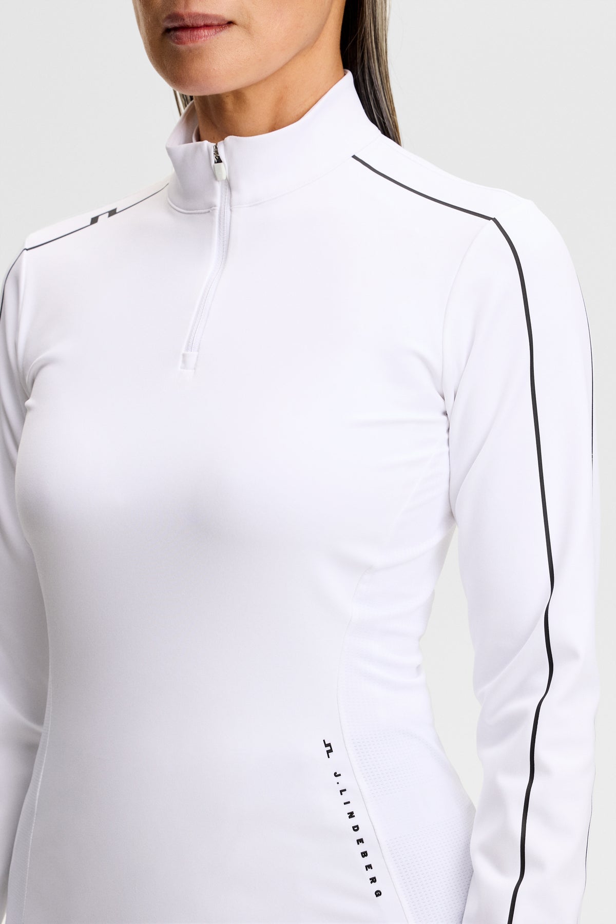 Adiola Quarter Zip Mid Layer / White – J.Lindeberg