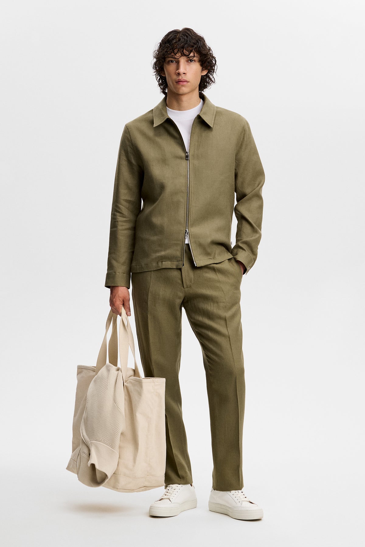 Julius Drape Linen Overshirt / Kalamata – J.Lindeberg