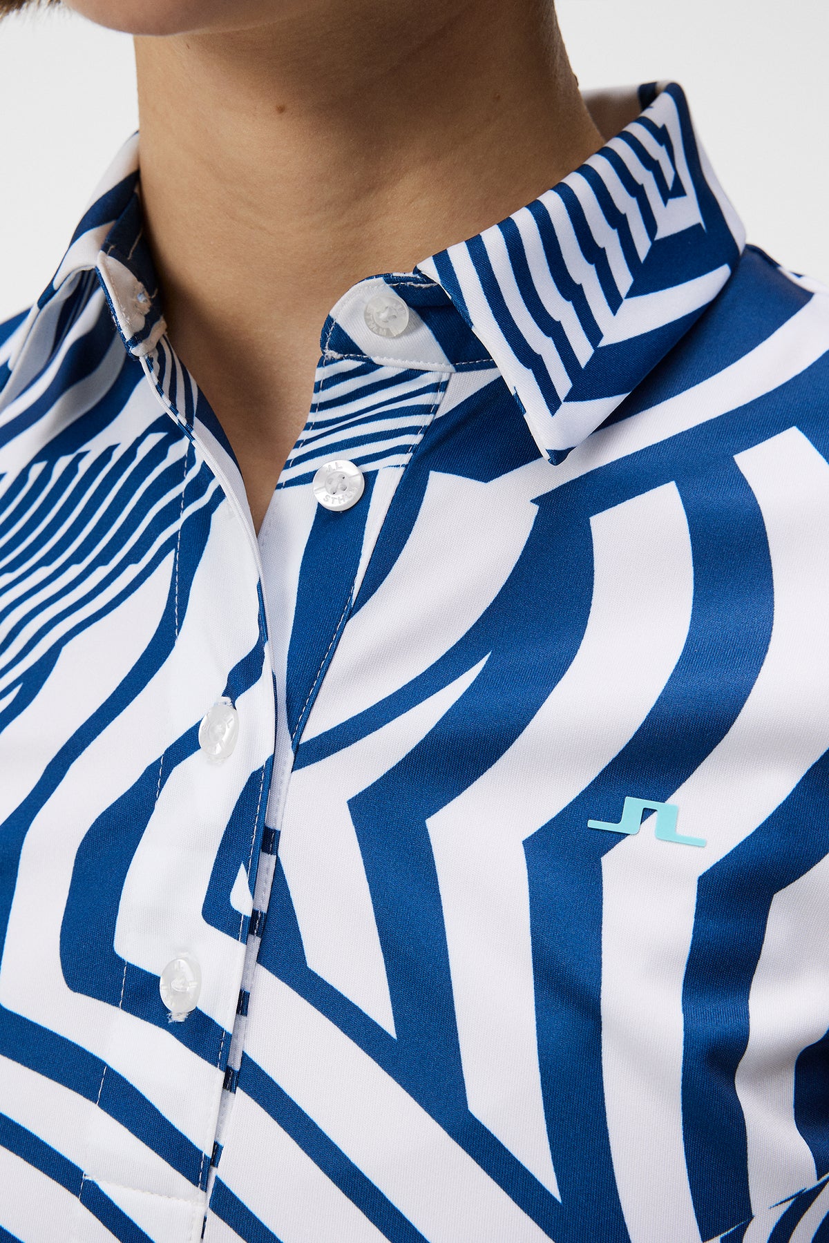 Hailey Print Polo / Dazzle Wave Estate – J.Lindeberg