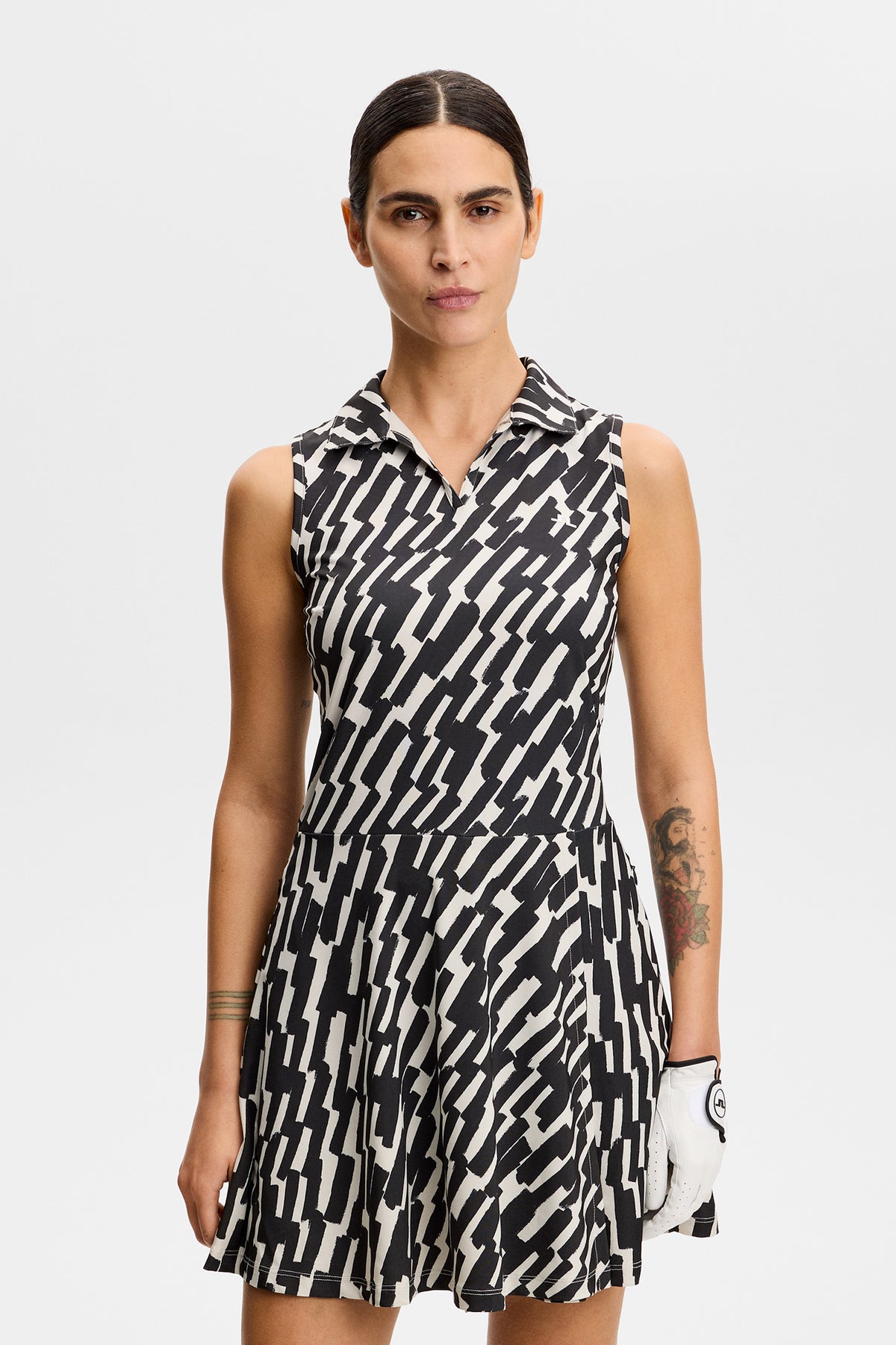 Dana Printed Dress / Oak Moonbeam M – J.Lindeberg