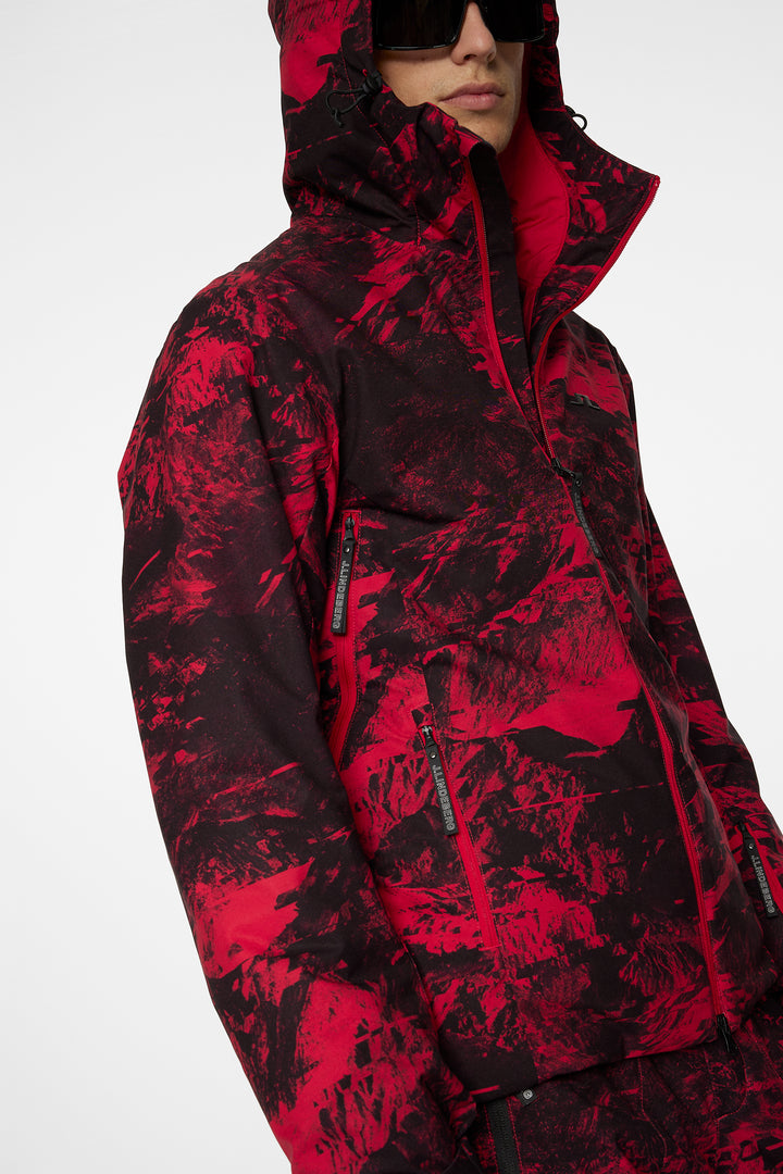 Ace Jacket Printed / Mountain Glitch Red – J.Lindeberg