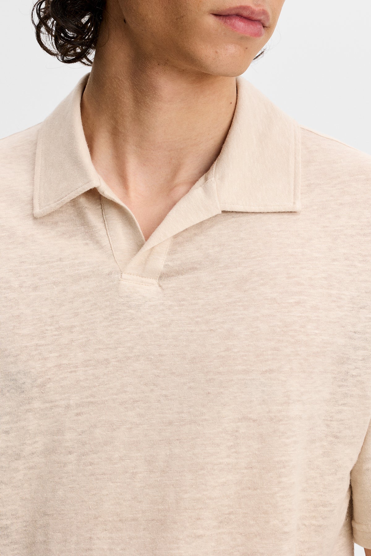 Roy Linen Polo / Moonbeam – J.Lindeberg