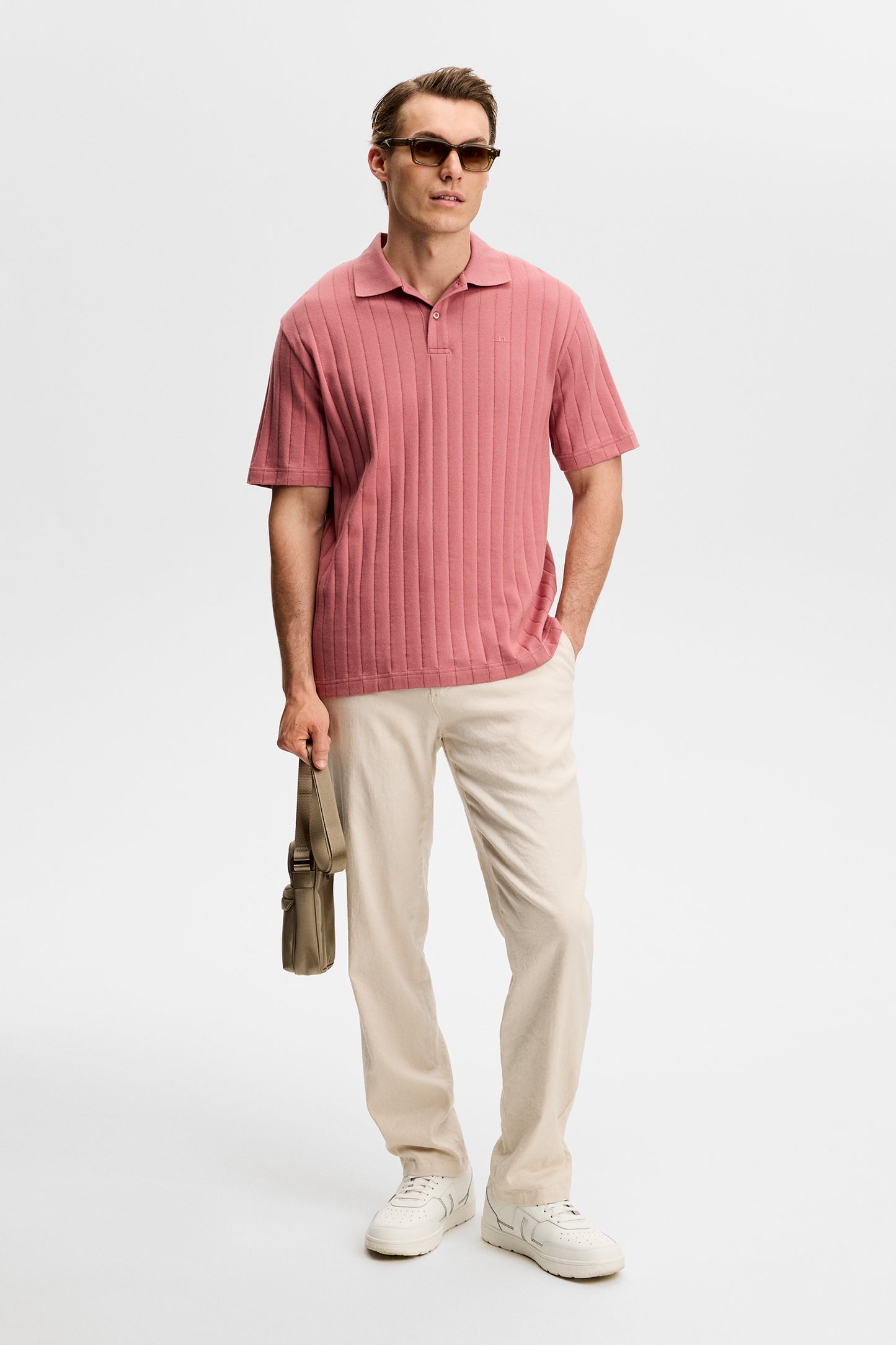 Simon Stripe Polo / Withered Rose – J.Lindeberg