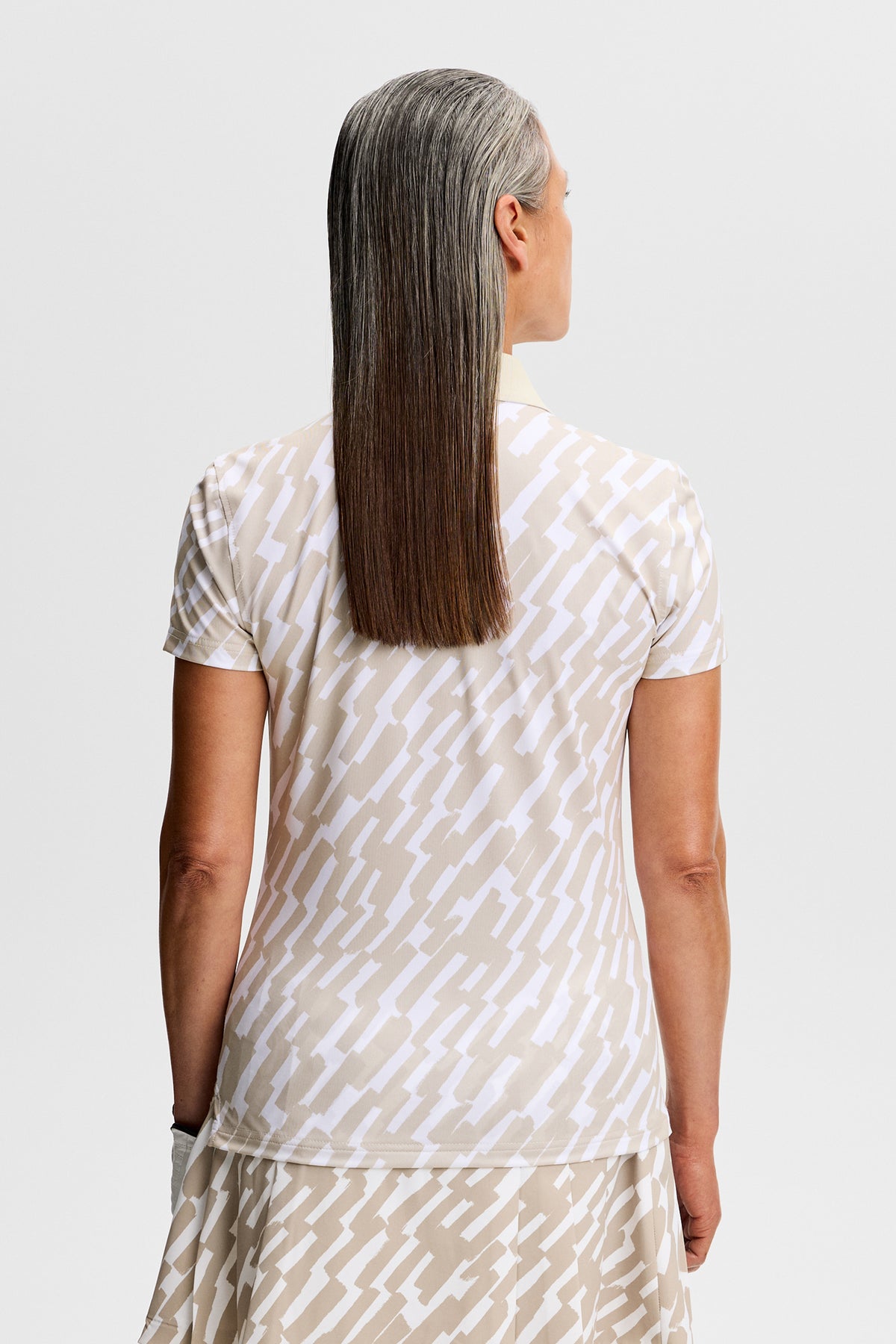 Tour Tech Print Polo / Oak Island Fossil M – J.Lindeberg