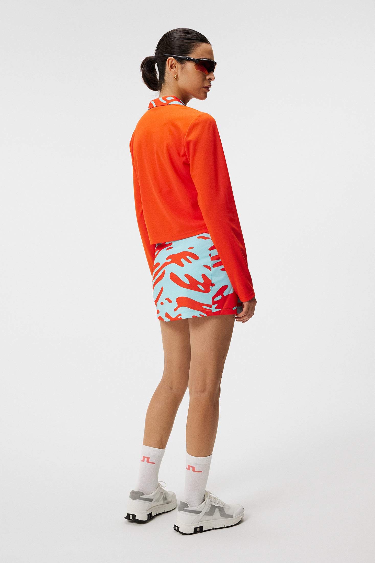 Zahara Long Sleeve Polo / Tangerine Tango – J.Lindeberg