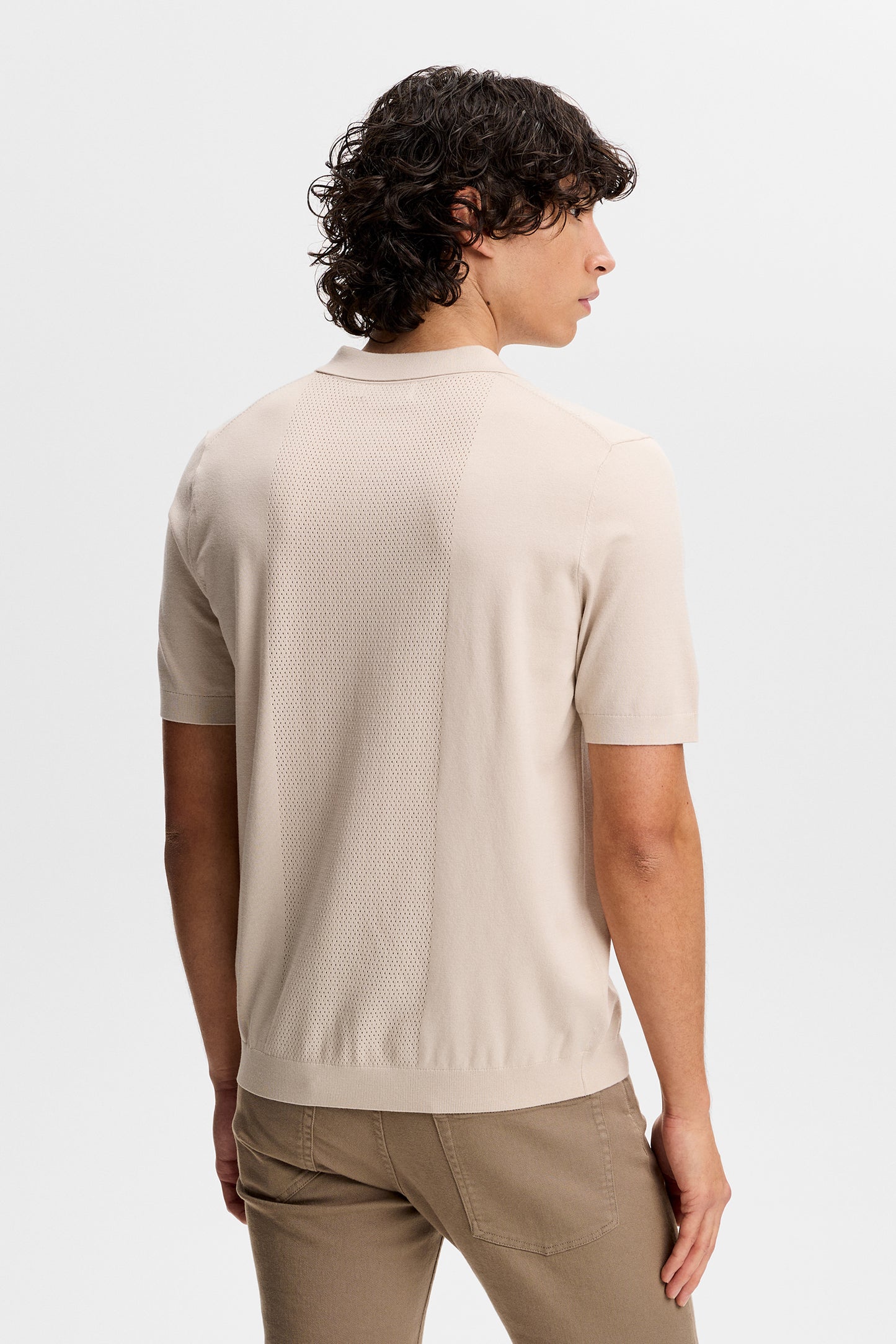 Reymond Seasonal Knit Polo / Moonbeam – J.Lindeberg