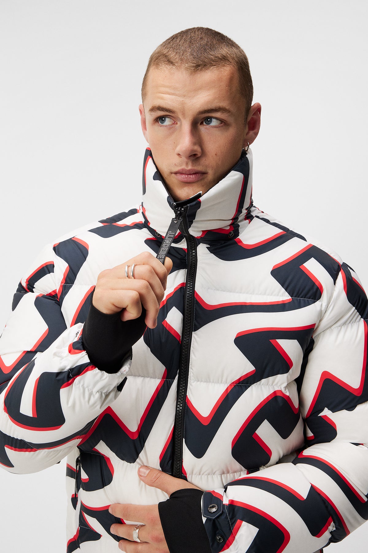 Creek Down Jacket Printed / Bridge Wave XL White – J.Lindeberg