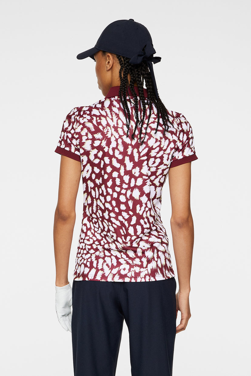Tour Tech Print Polo / Glitch Leo Lime – J.Lindeberg