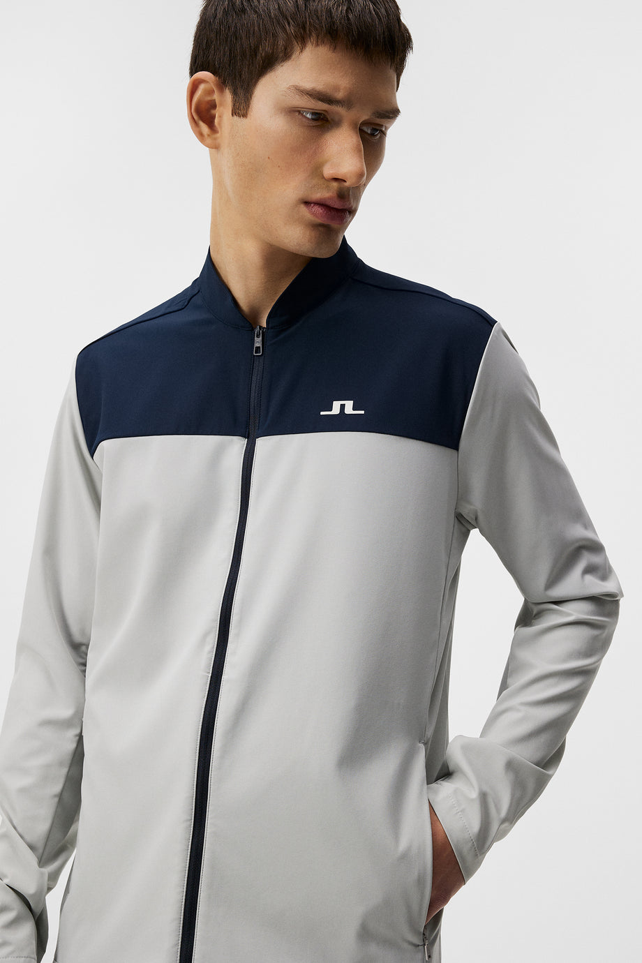 Jeff Hybrid Jacket / Light Grey Melange – J.Lindeberg