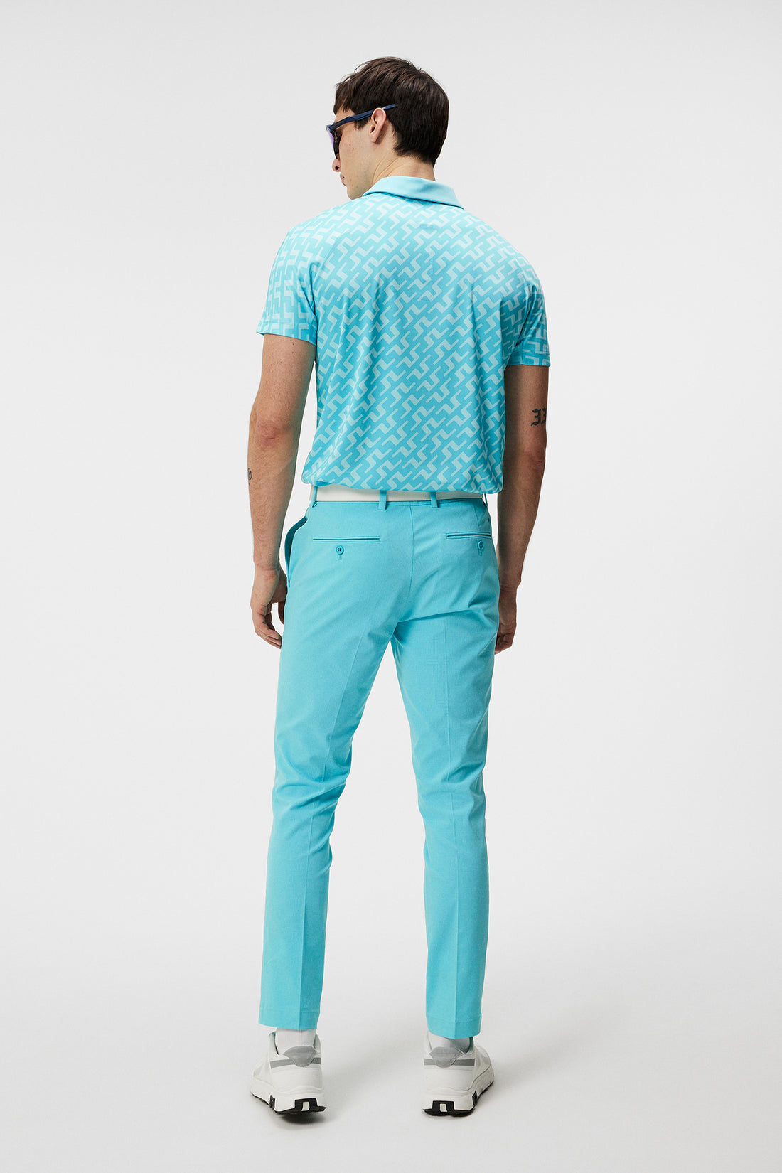 Dario Print Regular Fit Polo / Bias Bridge Blue Curacao – J.Lindeberg