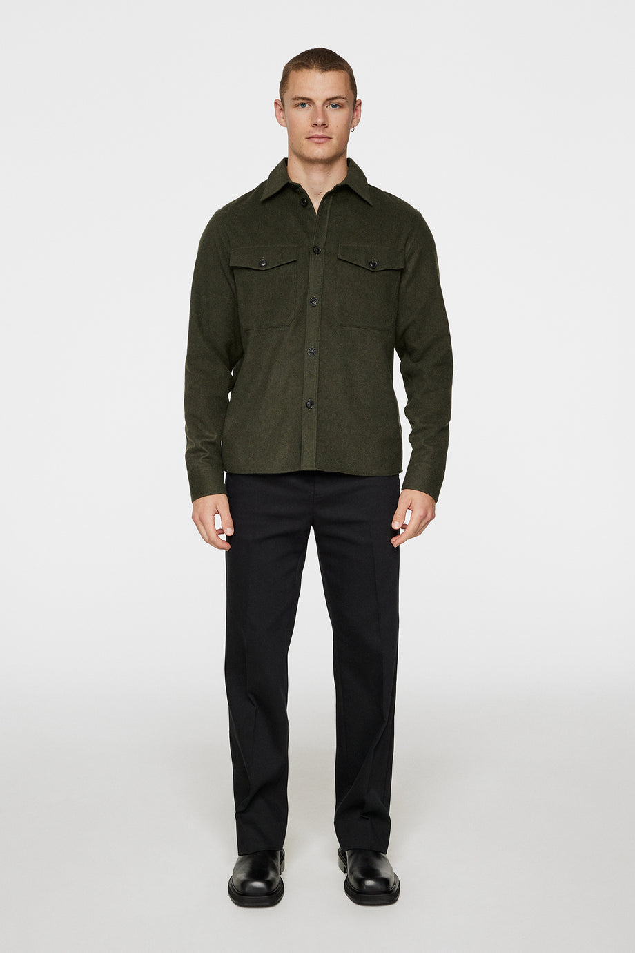 Flat Wool Overshirt / Forest Green – J.Lindeberg
