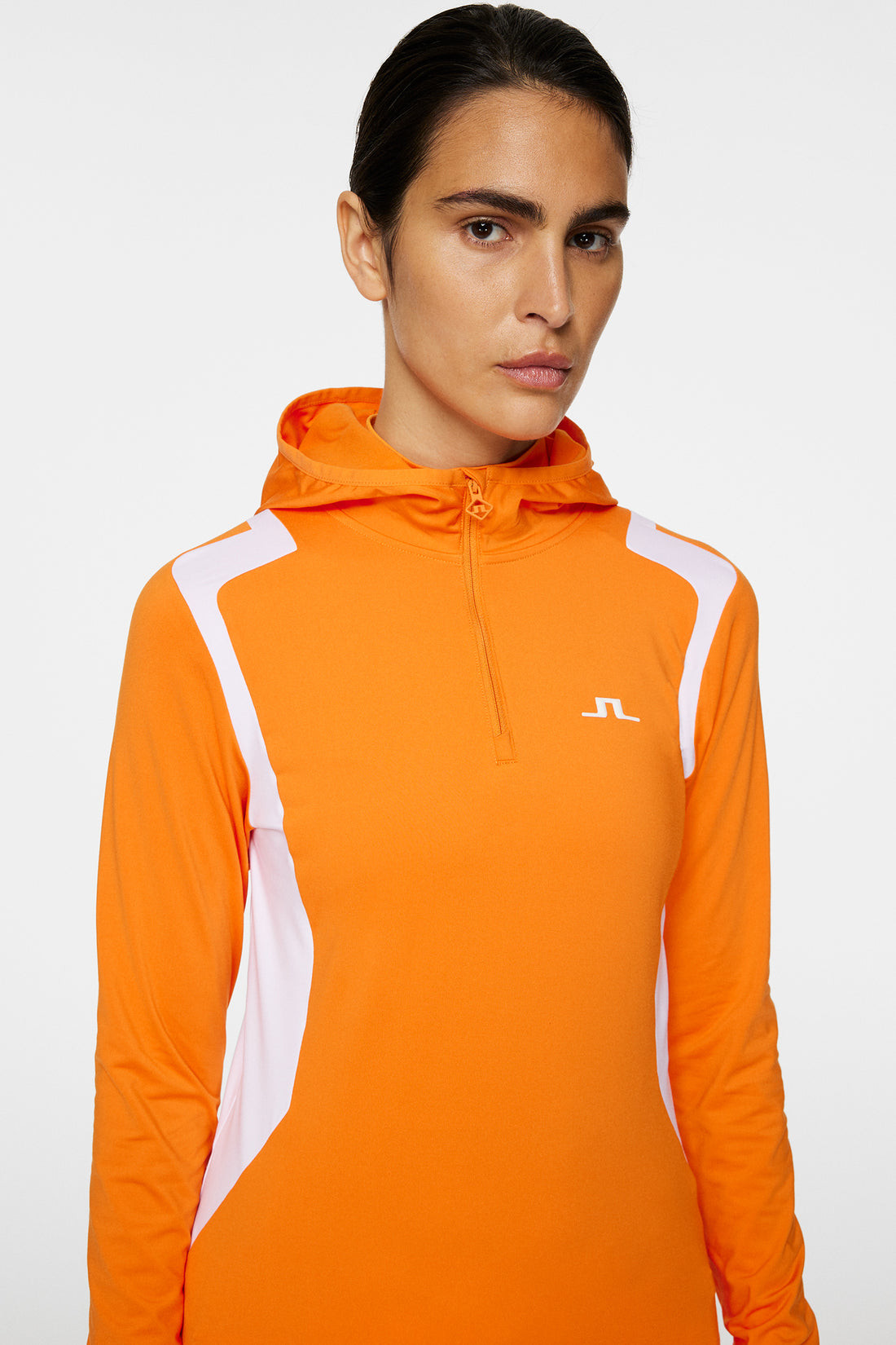 Mae Quarter Zip Hood / Persimmon Orange – J.Lindeberg