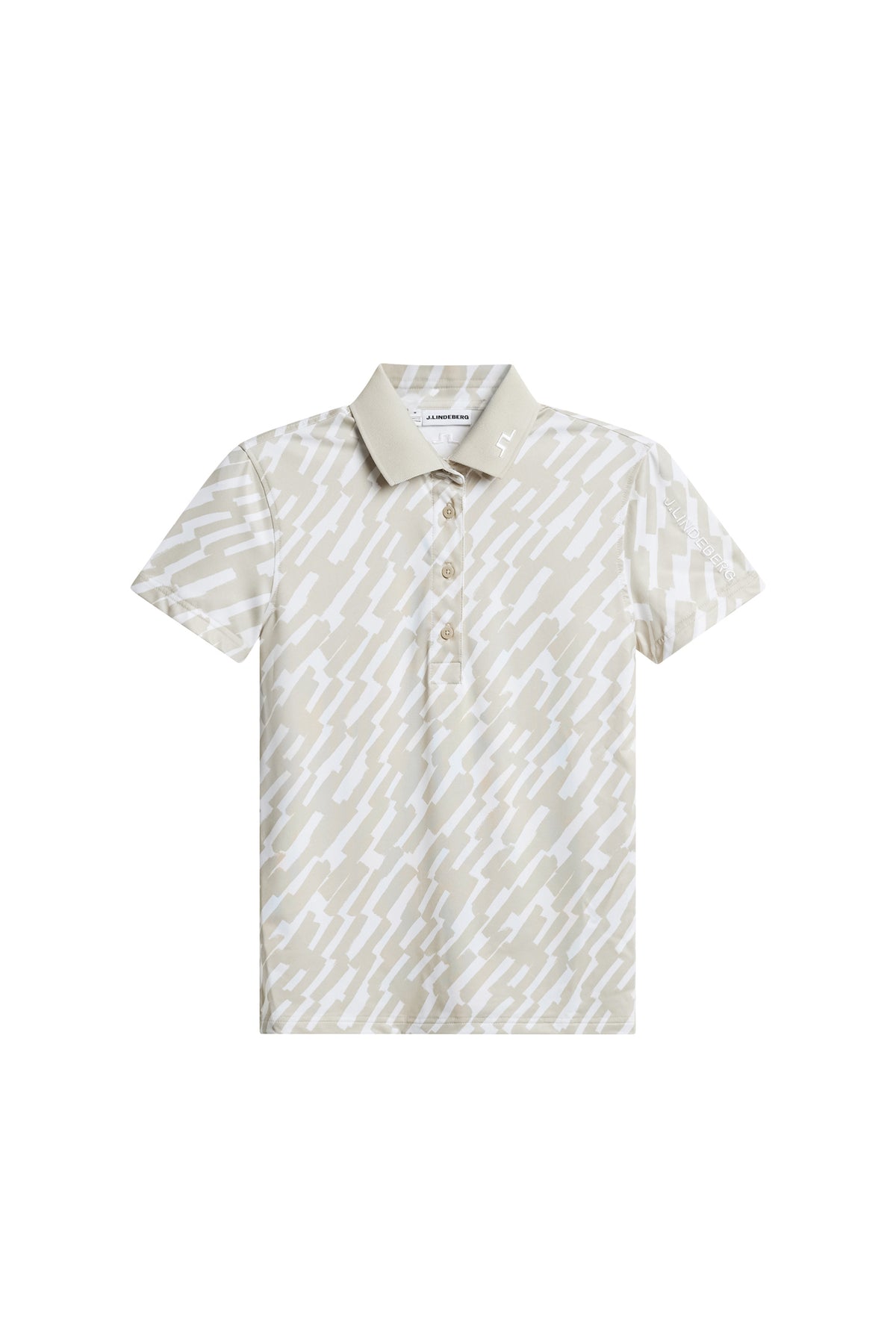 Tour Tech Print Polo / Oak Island Fossil M – J.Lindeberg