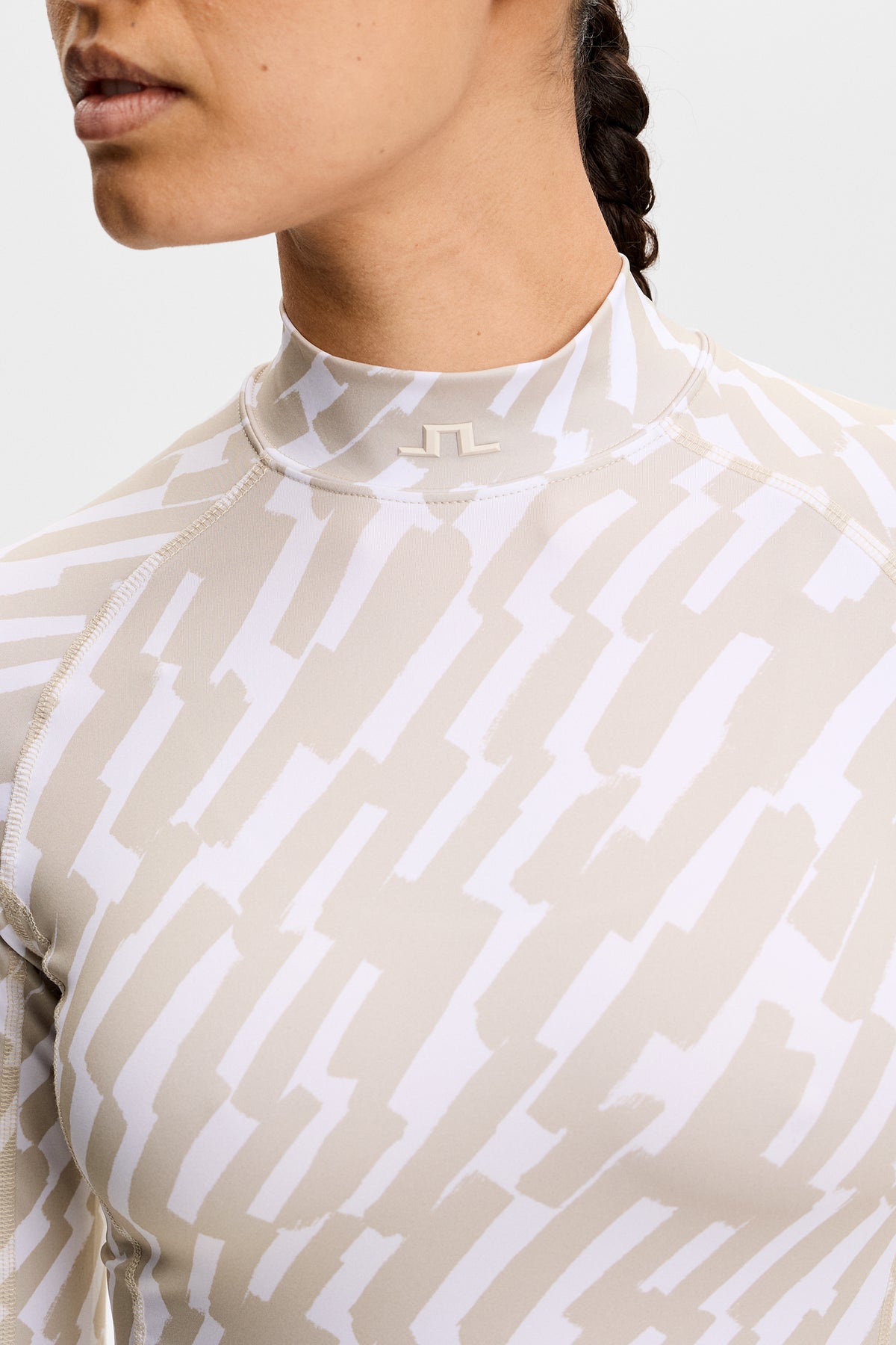 Ella Print Compression Top / Oak Island Fossil M – J.Lindeberg