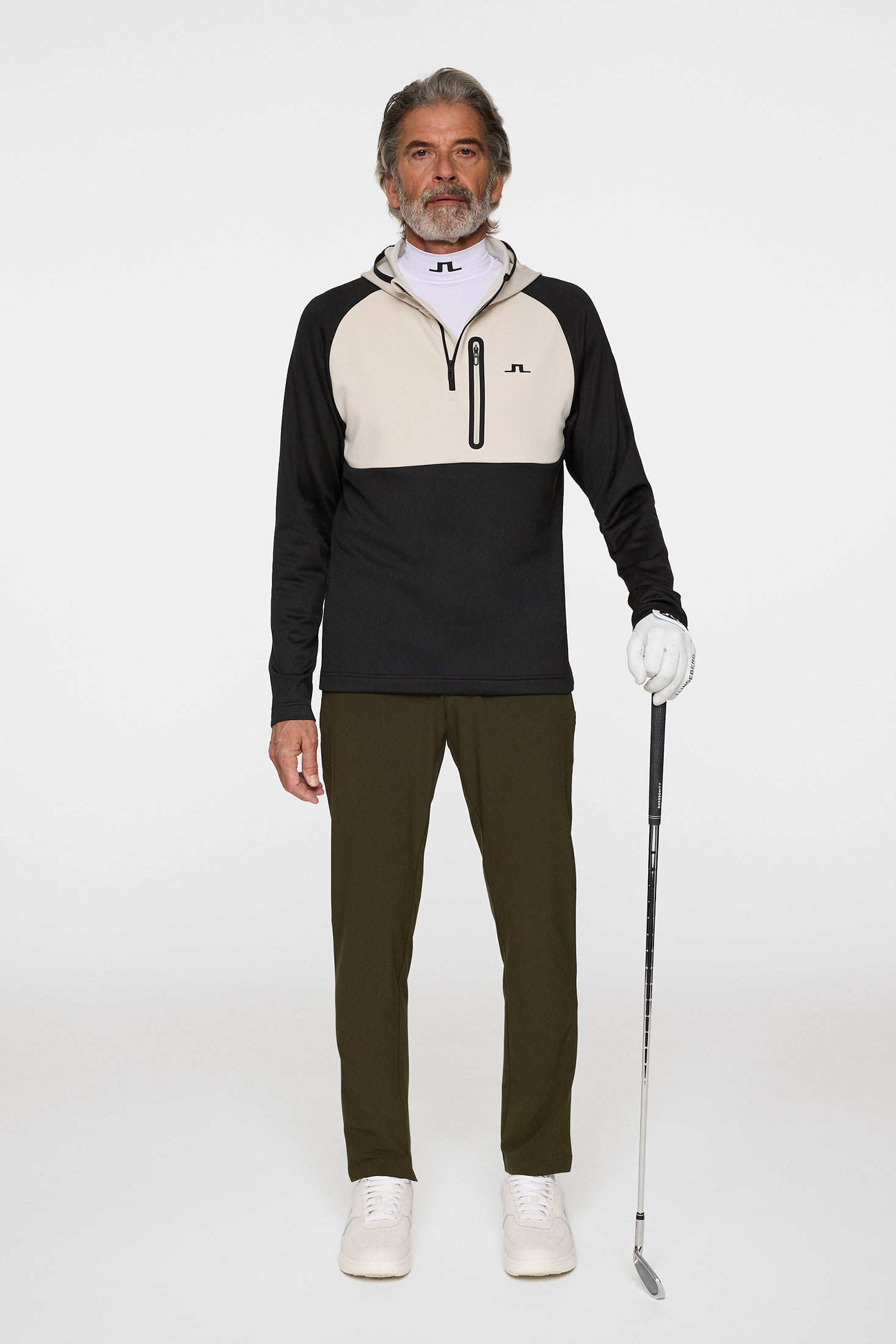 Adam Quarter Zip Hood / Black – J.Lindeberg EU