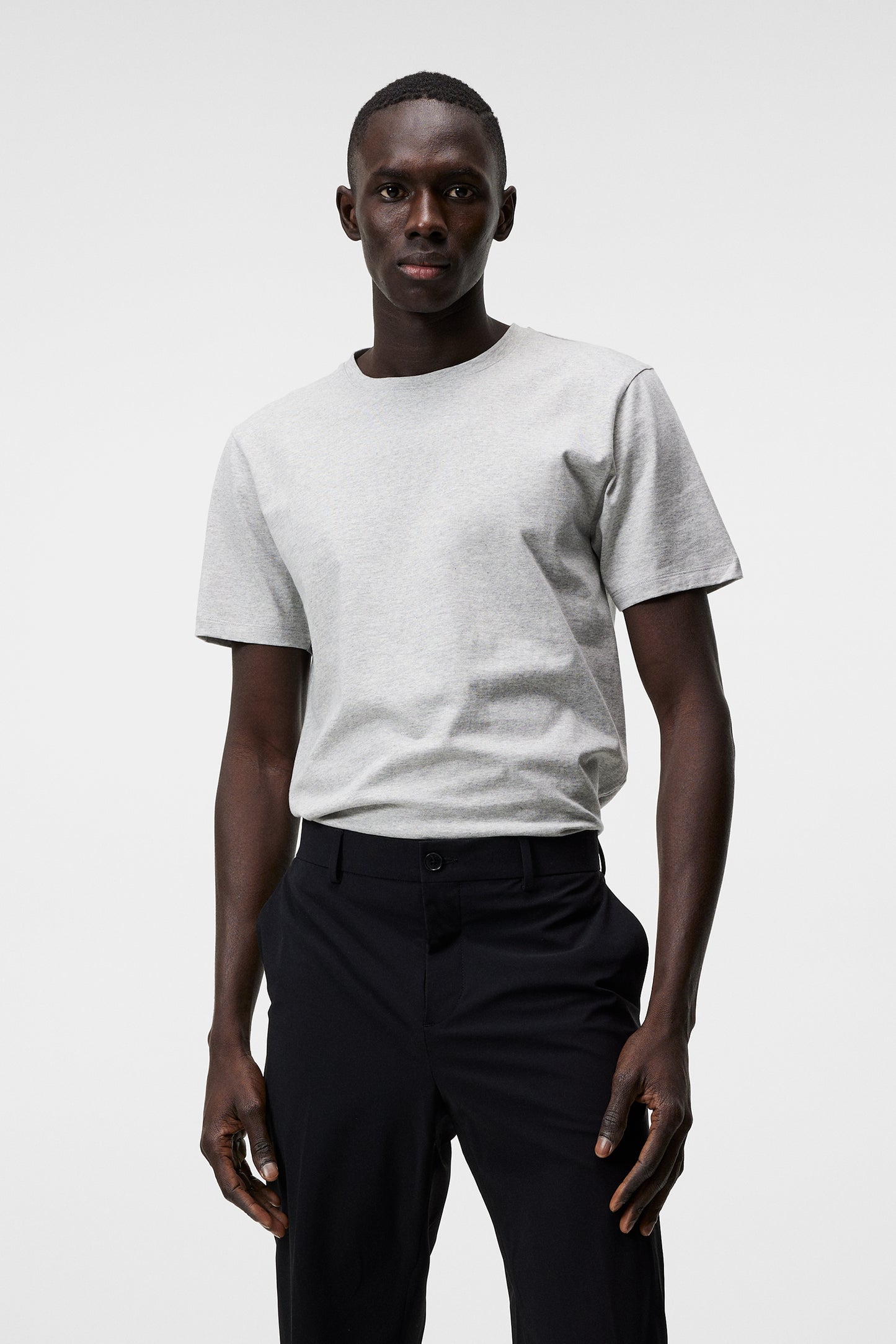 Sid Basic Cotton Tee / Light Grey Melange – J.Lindeberg